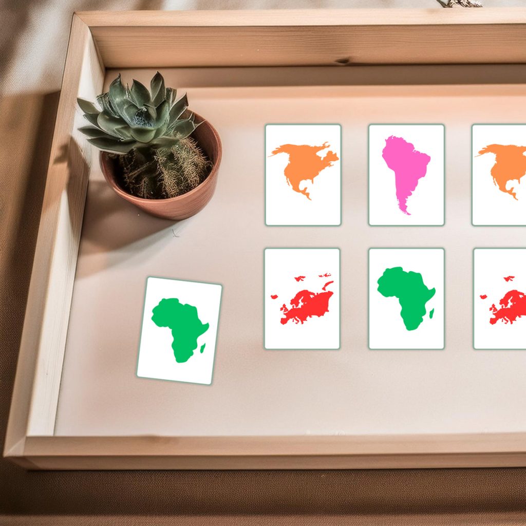 Continent Nomenclature Cards (Puzzle Map Images) - The Montessori ...
